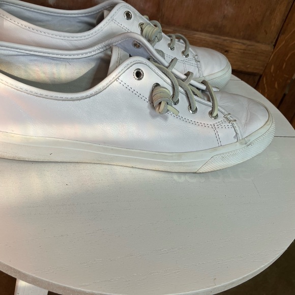 Sperry | Shoes | Sperry White Top Sider Leather 95 Slipon Sneaker ...